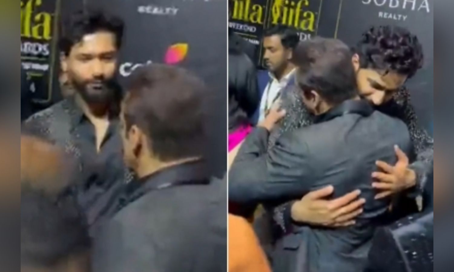 A day after Vicky was pushed by his bodyguards, Salman hugs and makes up