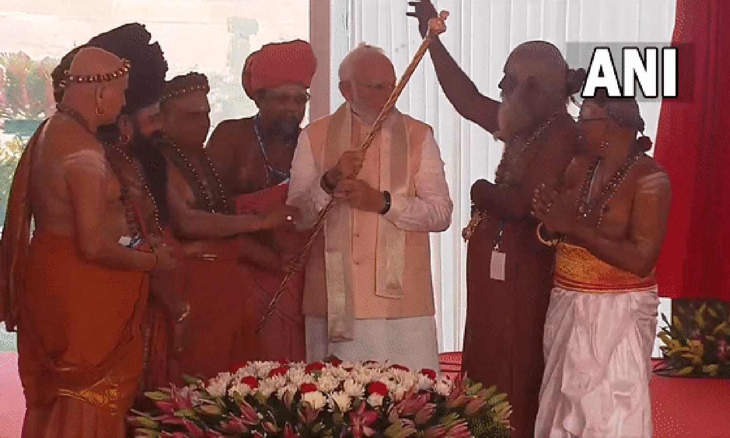 New Parliament inauguration: Modi begins puja, receives 'Sengol' for ...