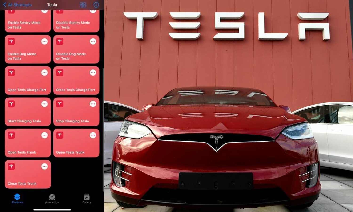 Tesla app gains support for automation with Apple Shortcuts