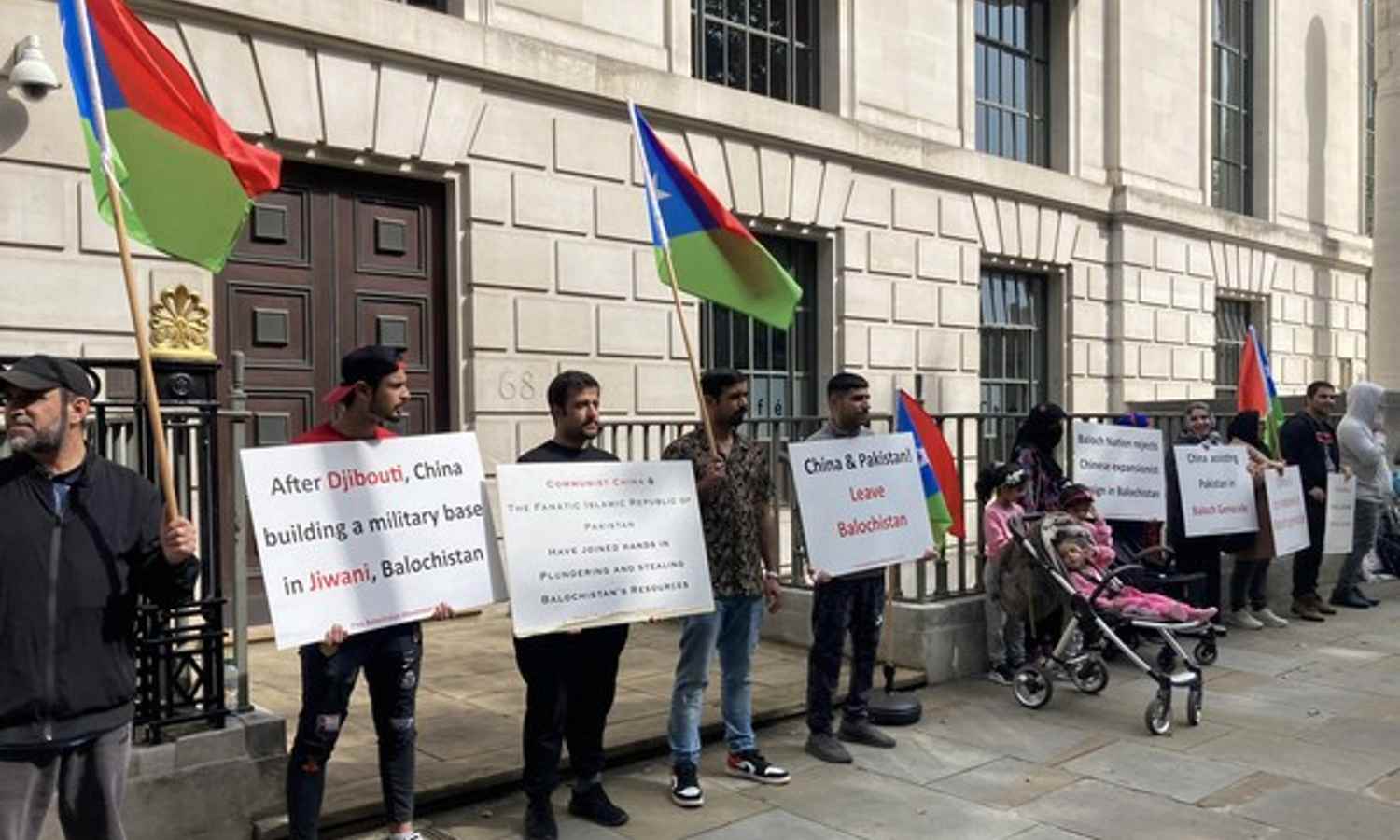 Free Balochistan Movement holds protest outside Chinese embassies in London