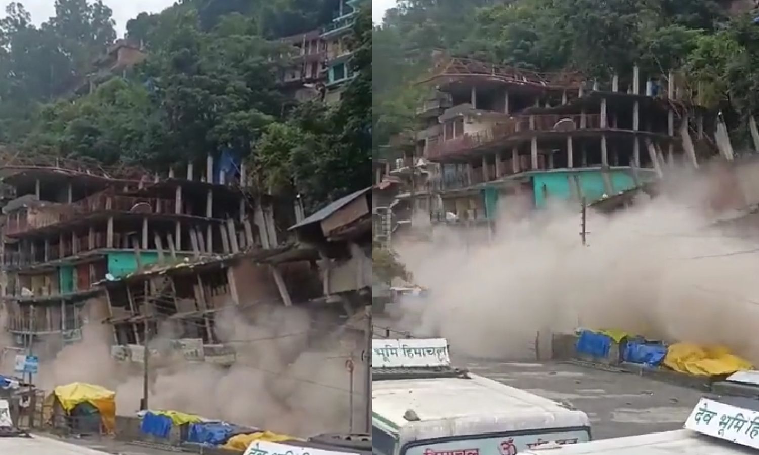 Himachal: Several houses collapse as massive landslide hits Kullu district