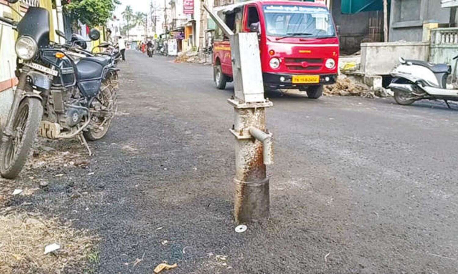 Locals allege careless road relaying works