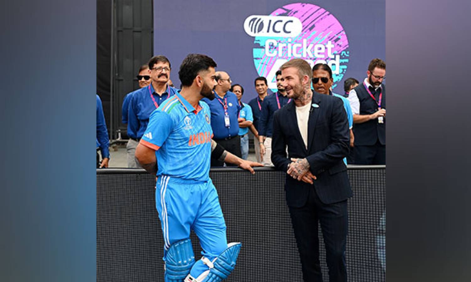 ICC CWC 2023: Virat plays football with legendary David Beckham