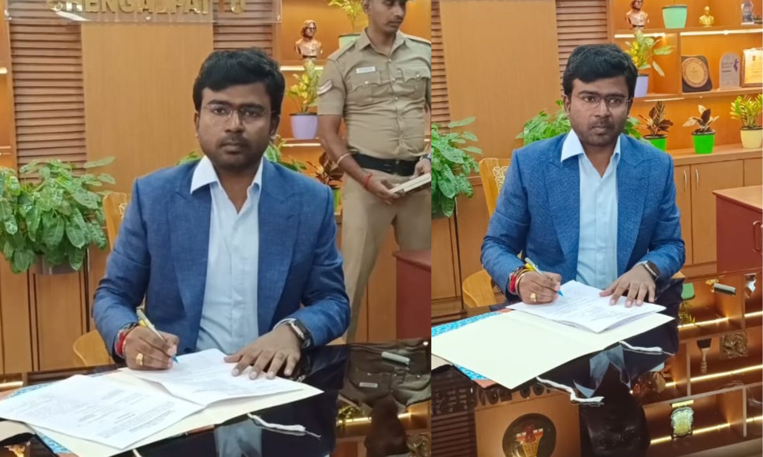 Arunraj takes charge as the District Collector of Chengalpattu