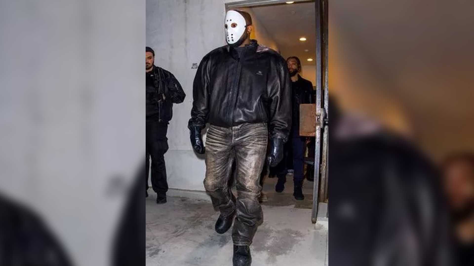 Kanye West steps out in Jason Voorhees mask
