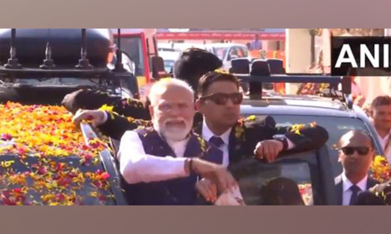 PM Modi holds roadshow in Gujarat's Rajkot