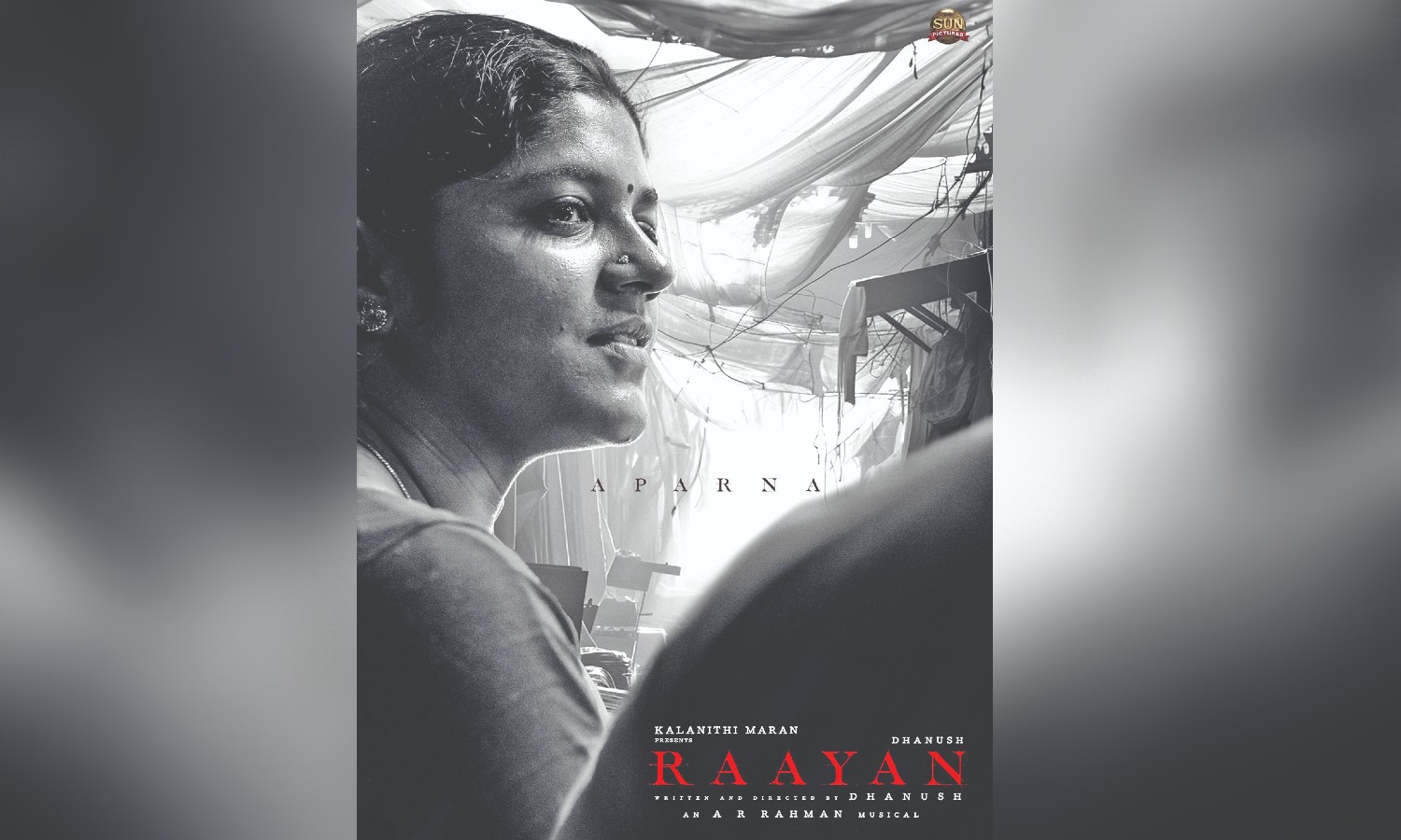Dhanush unveils first look of Aparna from Raayan