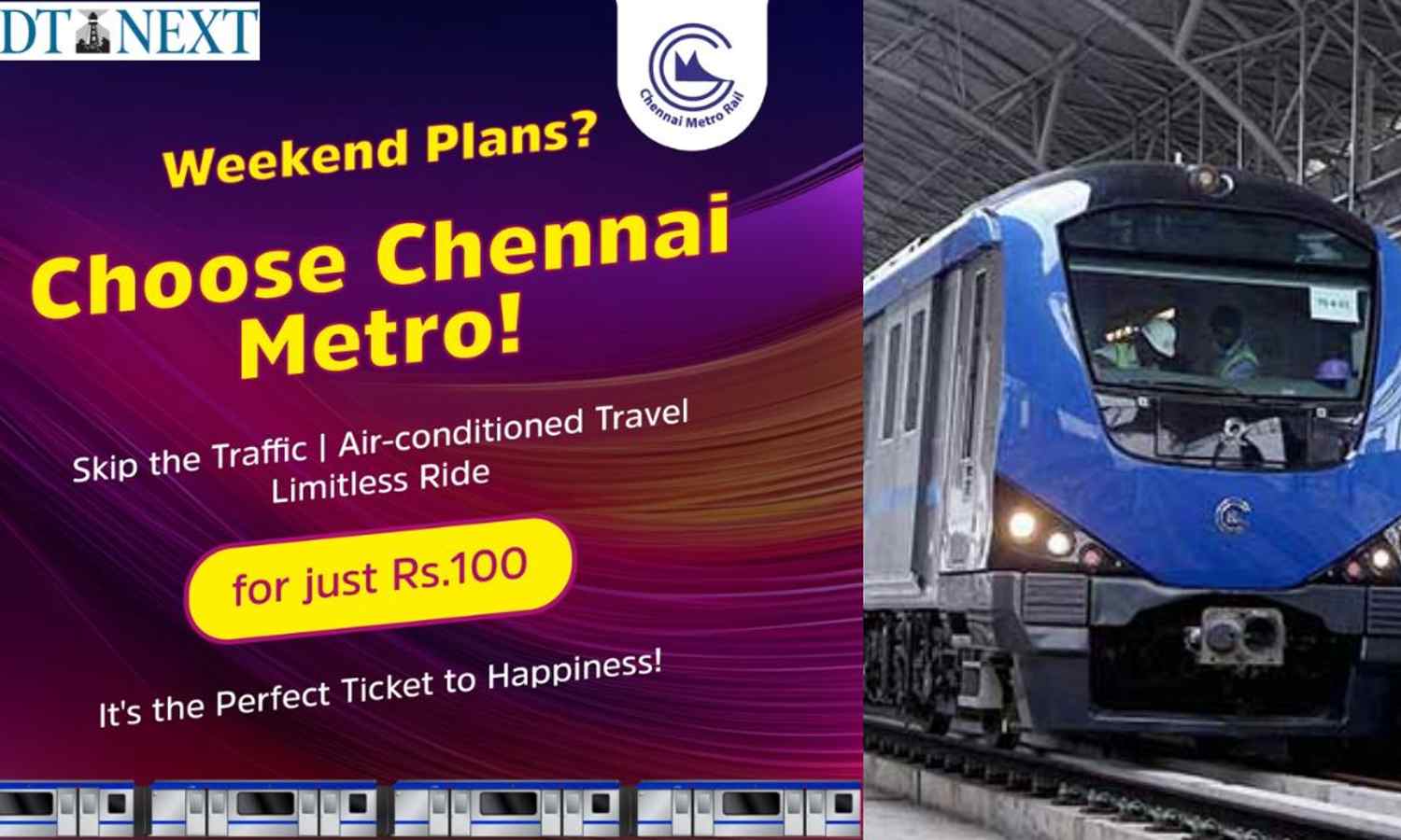 Chennai Metro Rail's special weekend offer: Unlimited rides for an ...