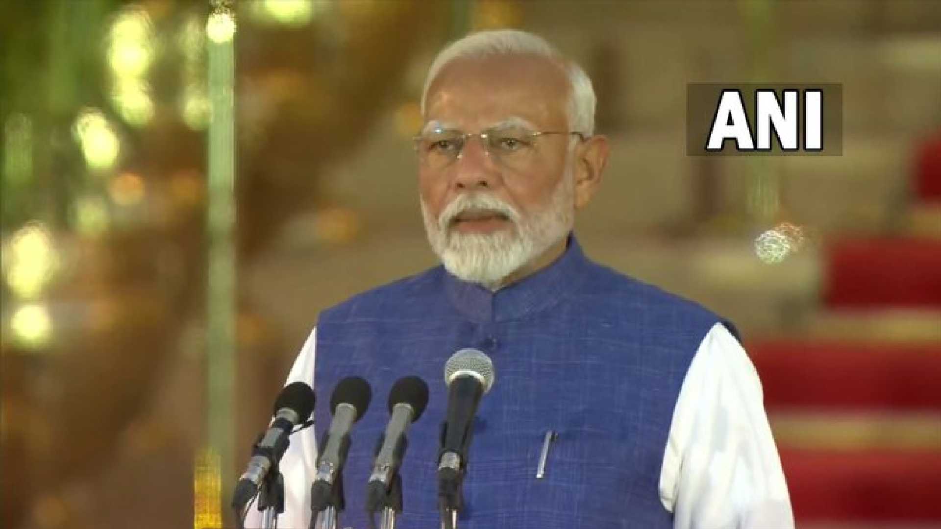 Narendra Modi takes oath for the third consecutive... ... Modi 3.0 new ...