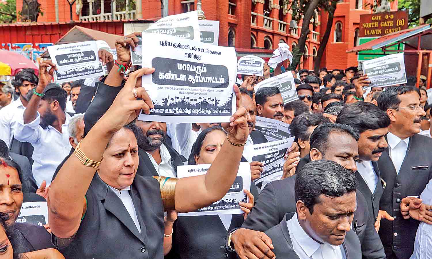 Madras high court advocates body protest against new criminal laws ...