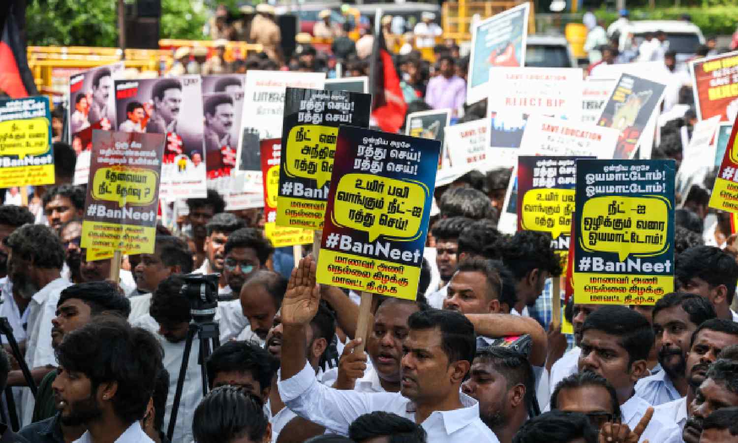 DMK students' wing holds protest in Chennai against UGC draft rules