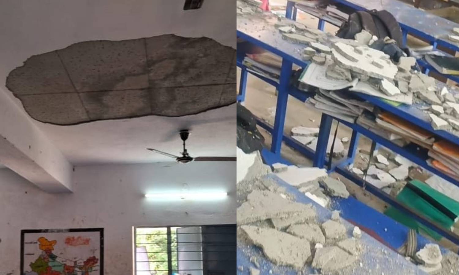 Five girl students injured in Tiruporur government school ceiling ...