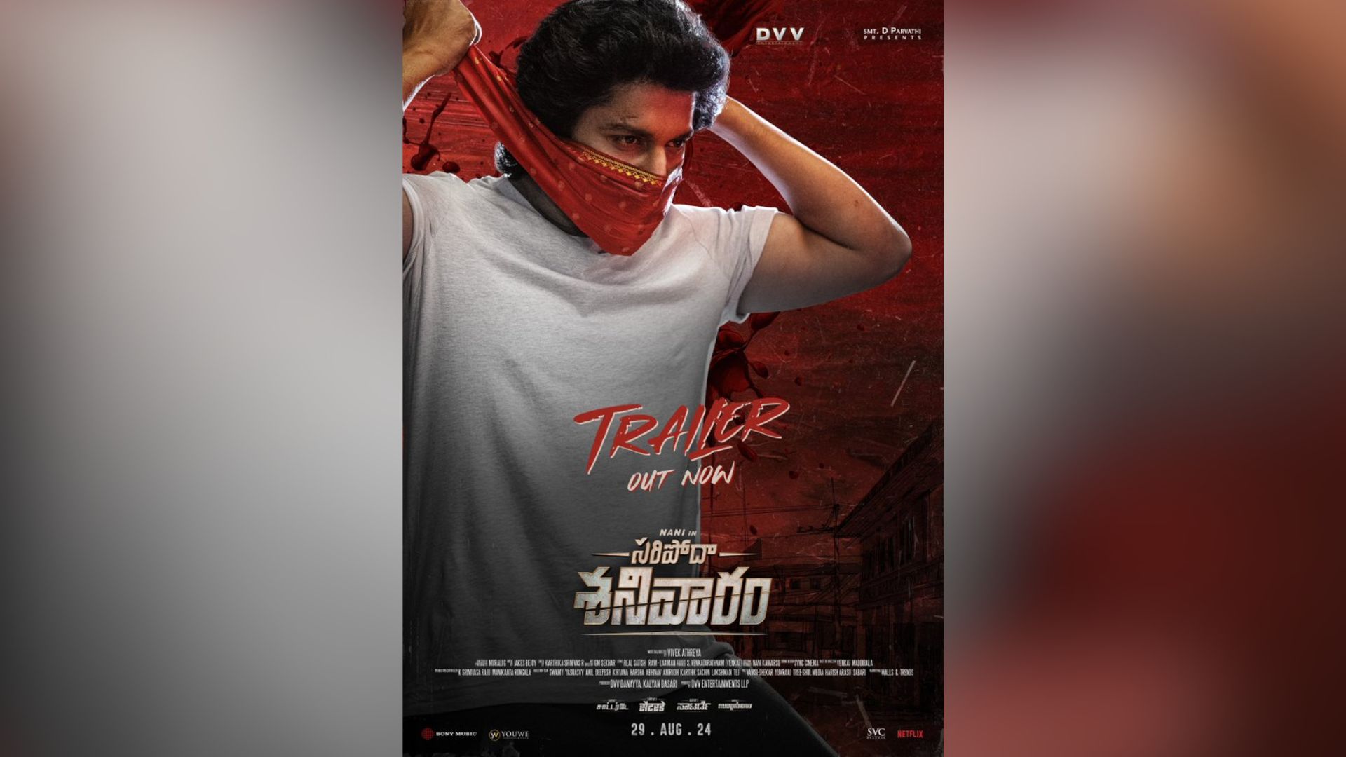 Nani's Saripodha Sanivaram trailer promises an action feast