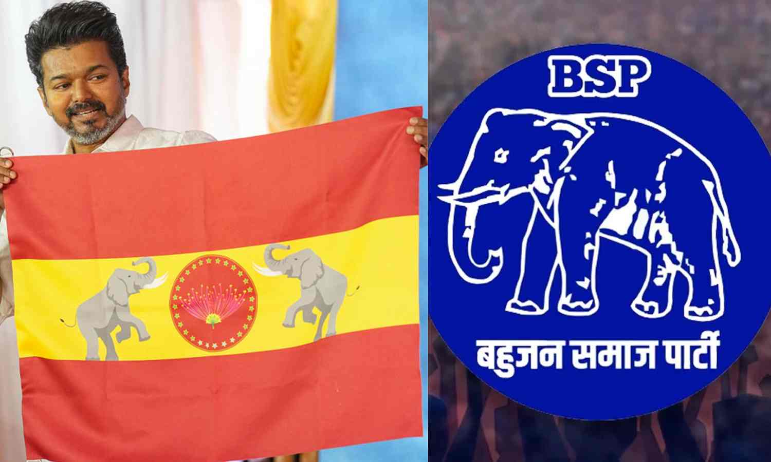 BSP to demand removal of elephant motif from Vijay-led TVK's flag