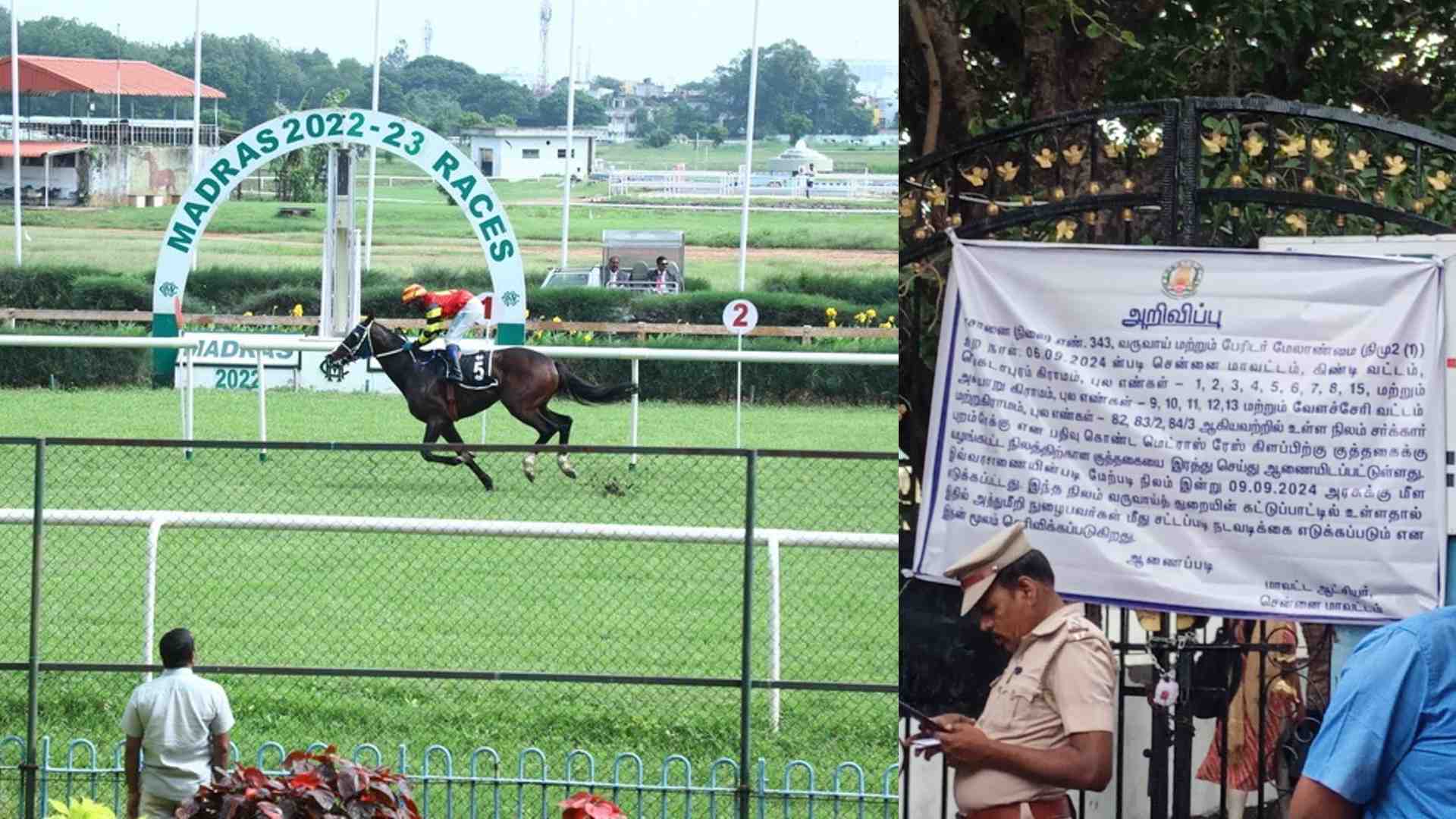 Madras Race Club in Guindy sealed due to non-payment of rental arrears ...
