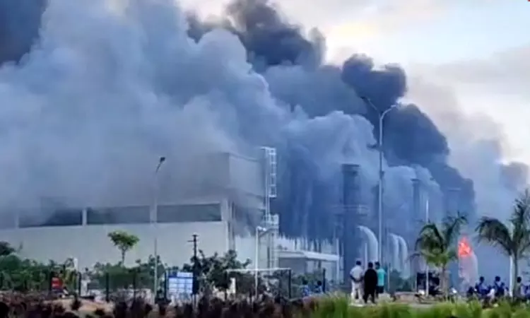 Massive fire breaks out at Tata Electronics factory near Hosur