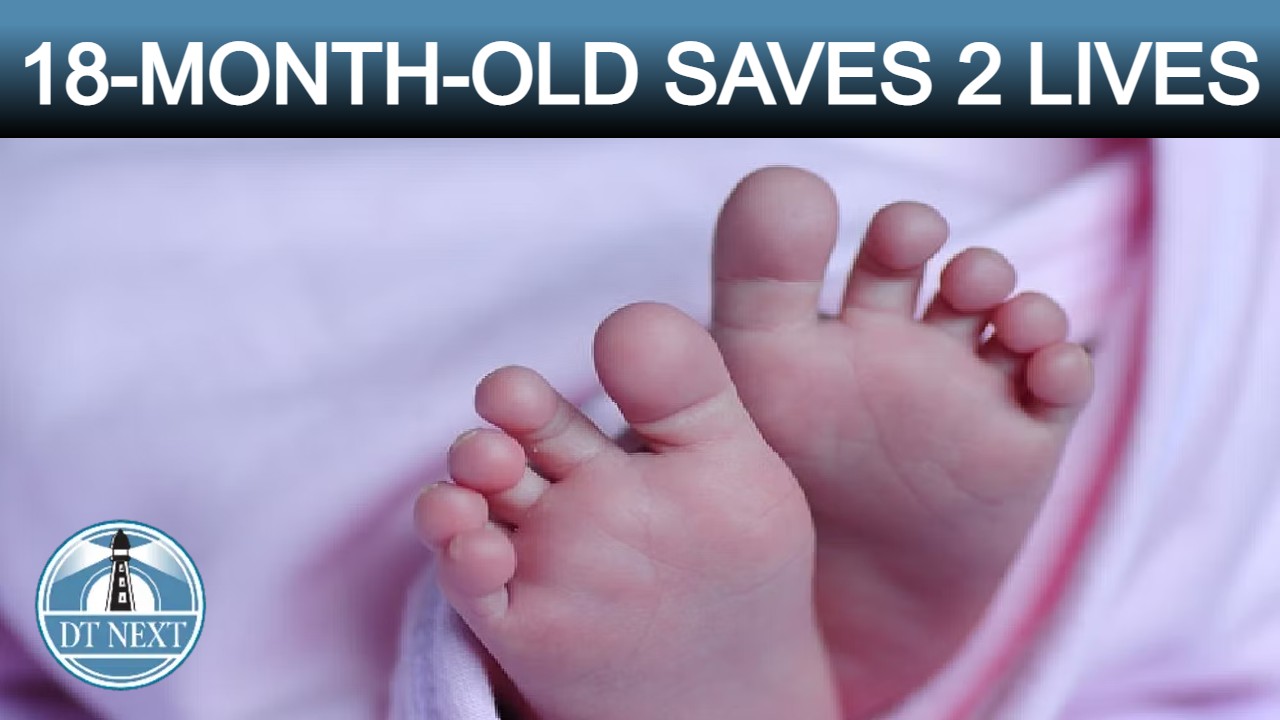 18-month-old saves 2 lives