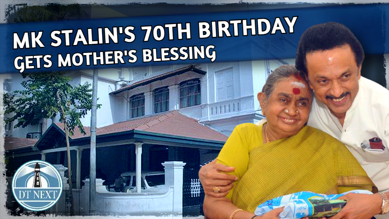 Stalin gets blessings from his mother on his 70th Birthday