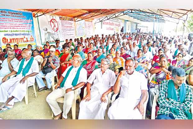 Protests in three western dists against high-tension power lines