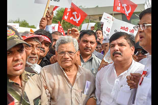 CPI-M joins AAP's march to PM's residence