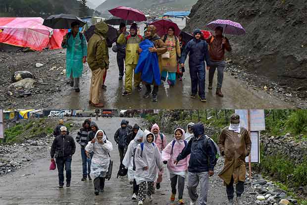 Amaranth Yatra begins from both Baltal and Pahalgam routes