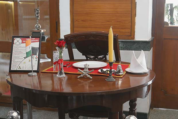 Solitary table to remember OTA’s fallen comrades