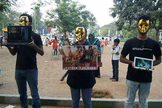 Youngsters organise protest movement to promote veganism