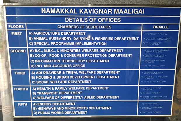 Secretariat gets disabled friendly with Braille signage
