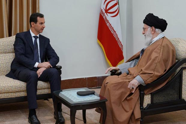 Assad meets Khamenei in first Iran visit since Syrian war began