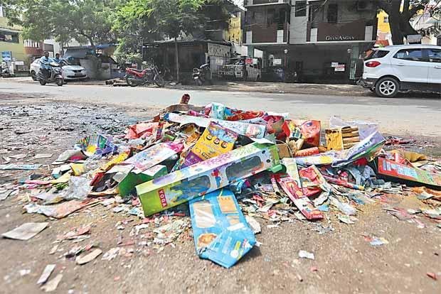 82 tonnes of firecracker waste collected by Corporation in 3 days