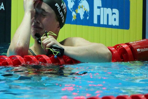 Italian teen Pilato sets 50m breaststroke world record