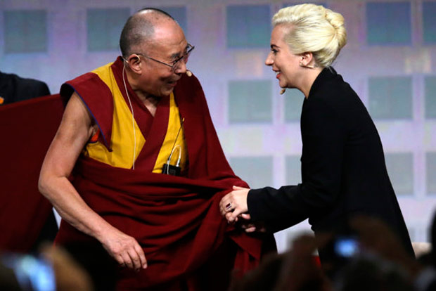 Dalai Lama, Gaga preach kindness
