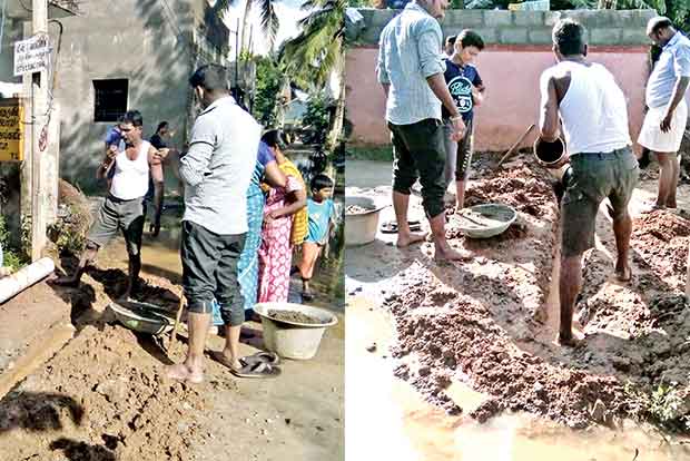 Residents take matter into hands, pump out water